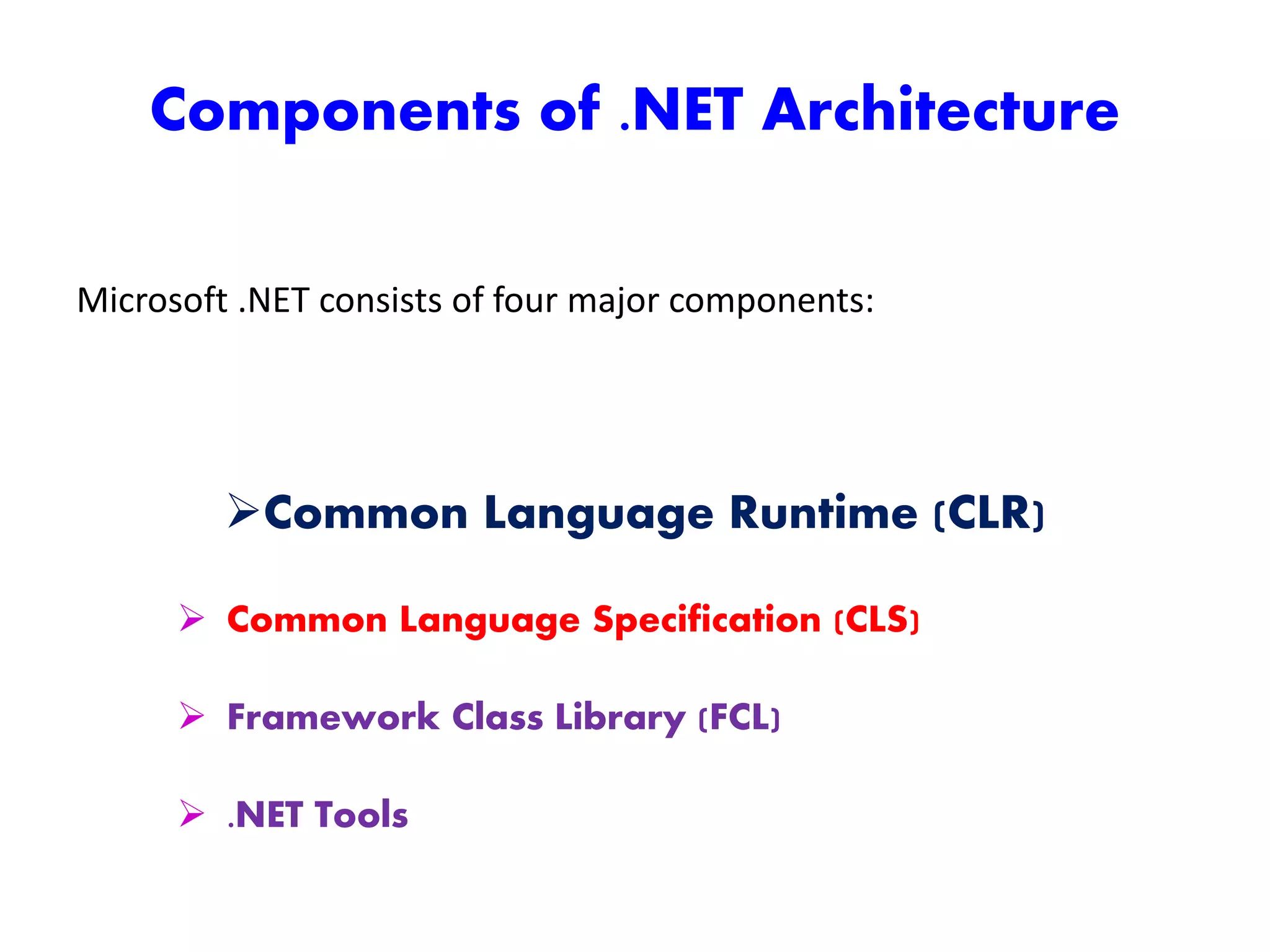 DotNet Framework | PPT