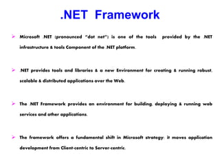 DotNet Framework | PPT