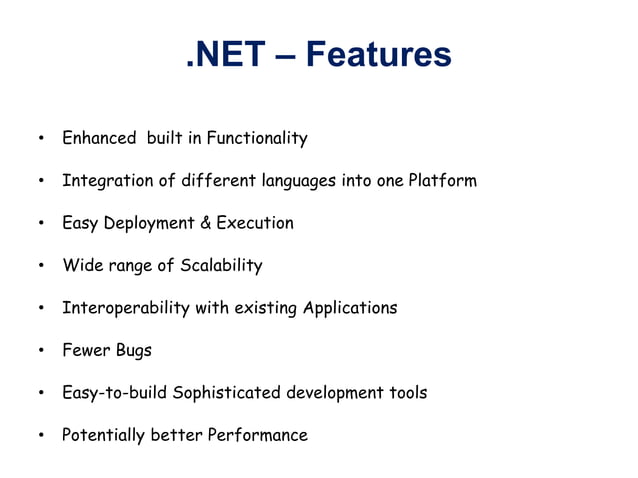DotNet Framework | PPT