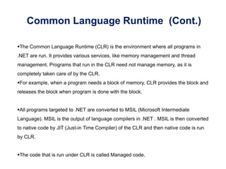 DotNet Framework | PPT