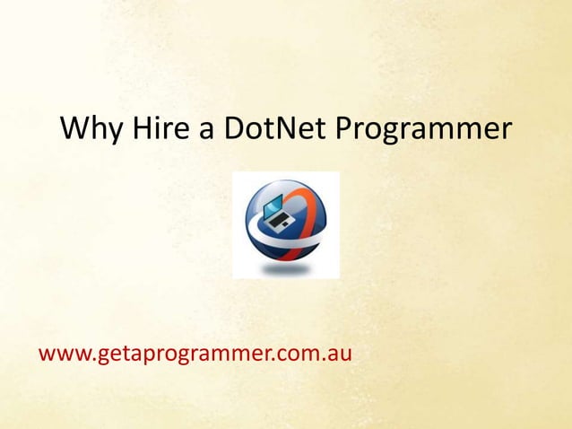 Dotnet programmers | PPT