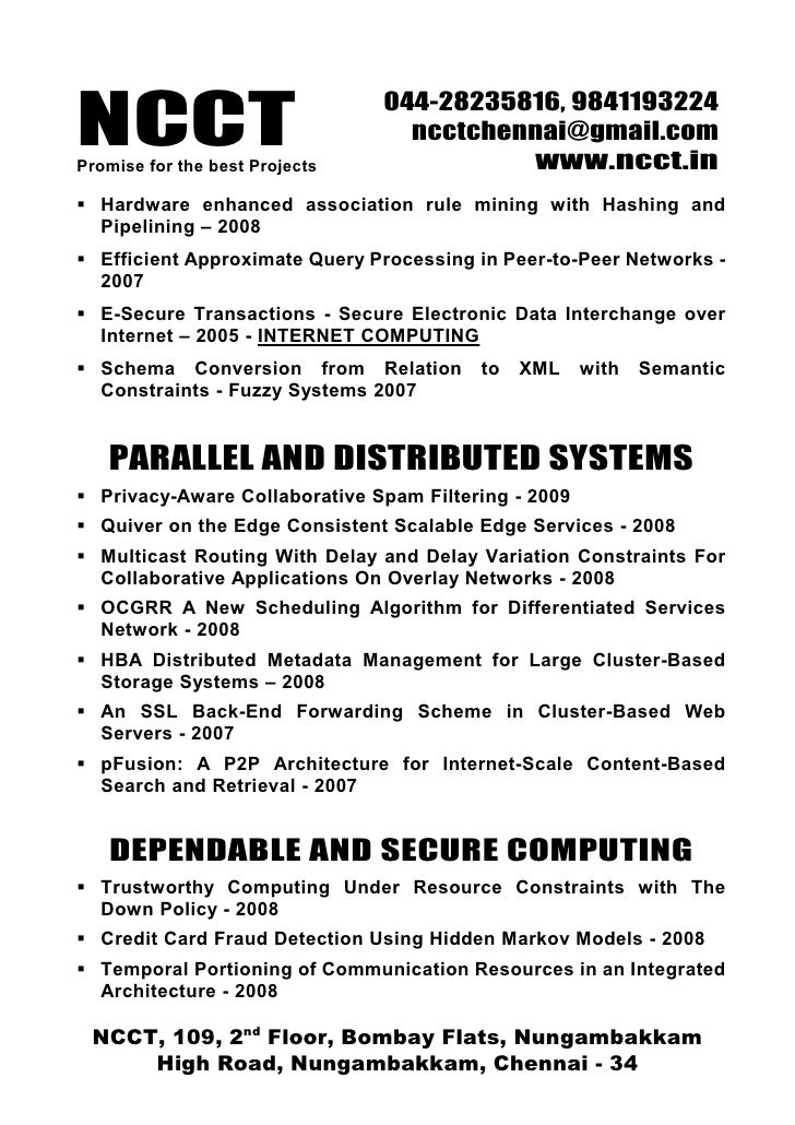 Dot Net Projects, Final Year Projects | PDF