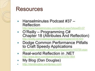 .NET Attributes and Reflection - What a Developer Needs to Know... | PPTX