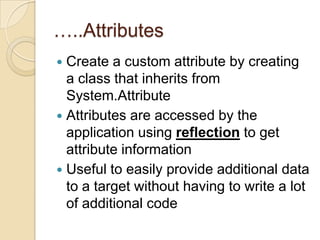 .NET Attributes and Reflection - What a Developer Needs to Know... | PPTX