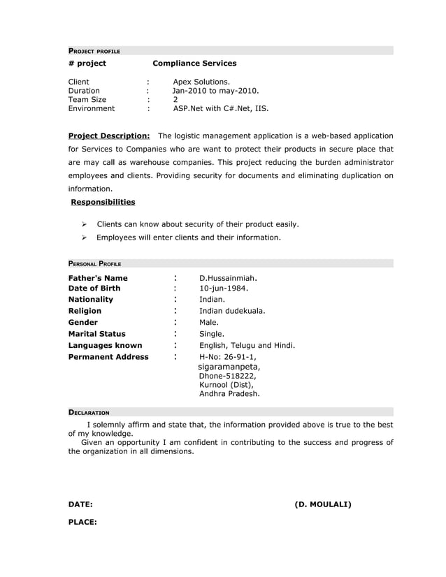 Dot net resume | PDF