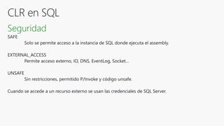 Mejores Practicas en SQL Server - Seguridad, Conectividad y CLR | PPTX