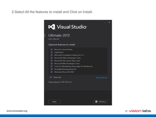 Dot Net environment setup and Installation | PPT