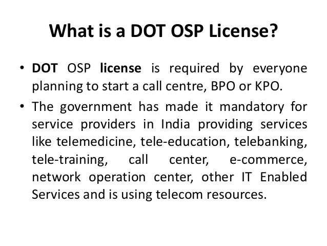 DOT OSP Consultants India | PPT