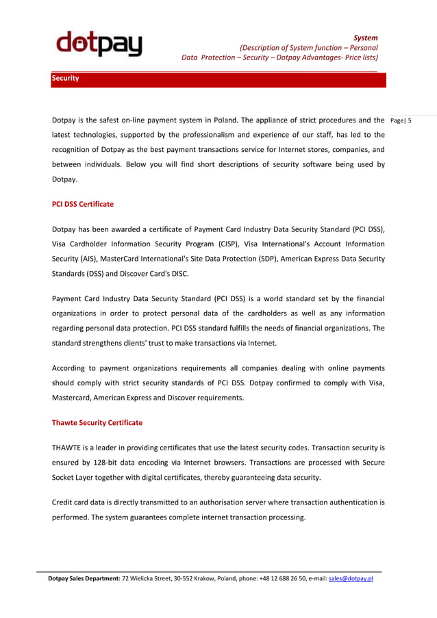 Dotpay System | PDF