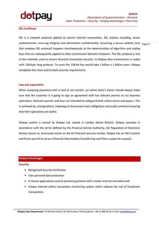 Dotpay System | PDF