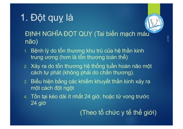 Đột quỵ - Đại học Y dược TPHCM | PDF