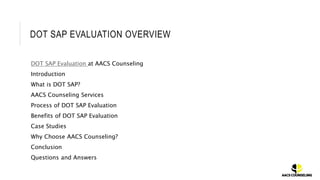 Understanding DOT SAP Evaluation: Ensuring Safety and Compliance | PPT