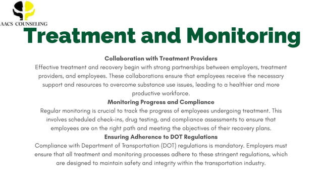 Empowering Recovery: The Role of a DOT SAP Program | PPTX | Substance ...