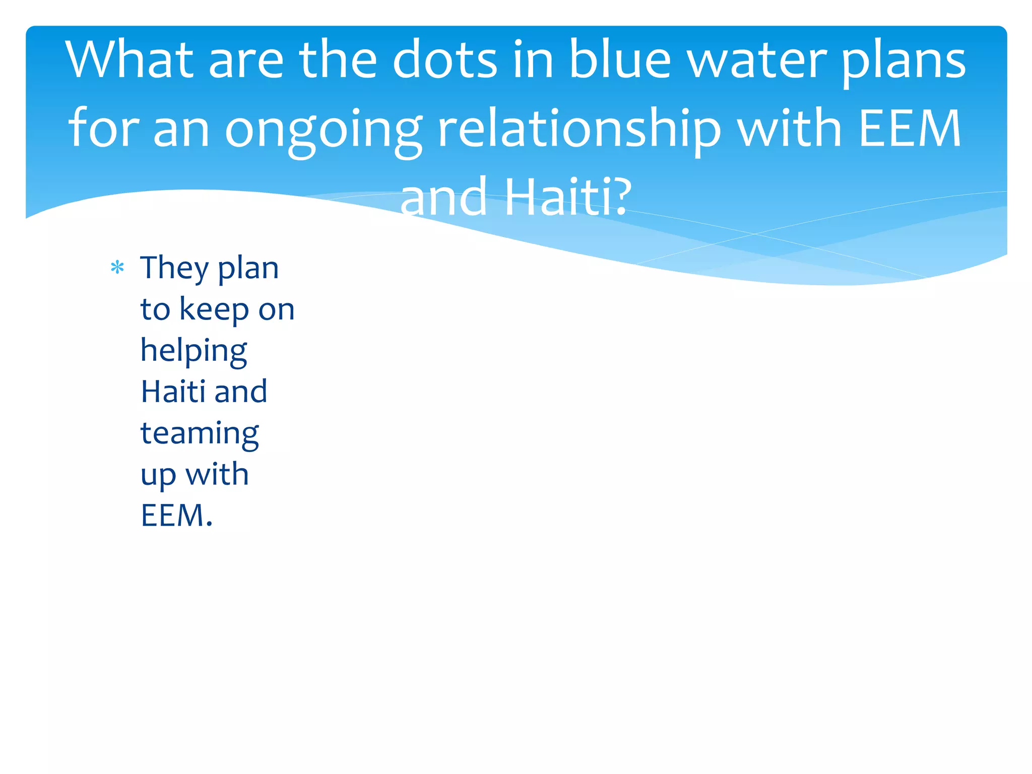 Dots in blue water eem:dibw-1306 | PPT