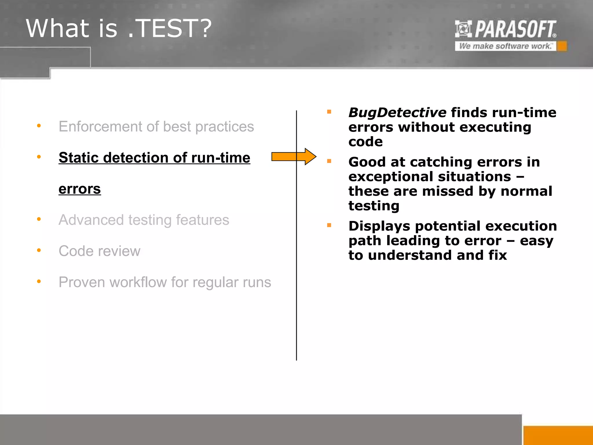 Parasoft Test Write Better C Code Using Data Flow Analysis Ppt