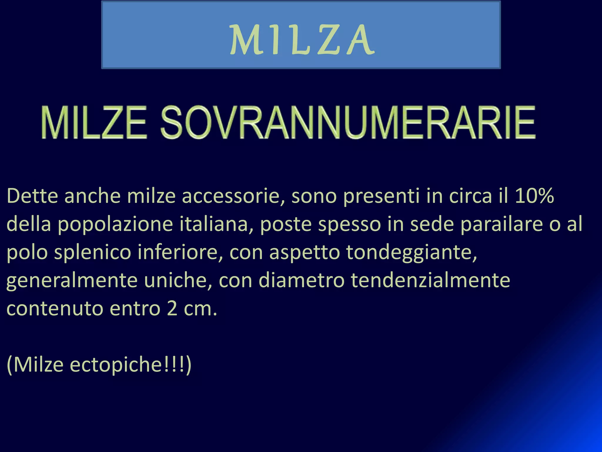 Ecografia alla milza | PPTX