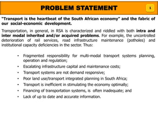 Department of Transport update on transport corridors | PDF