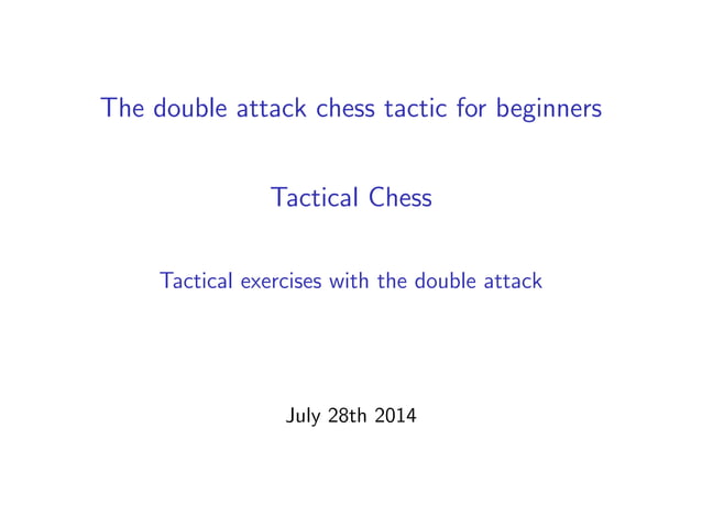 The double attack chess tactic | PDF