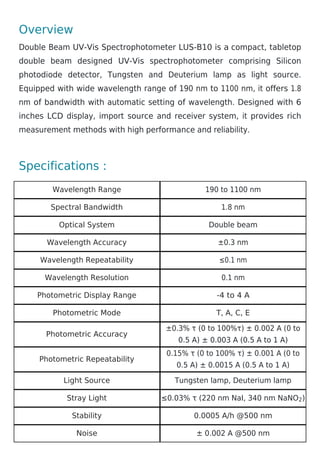 Double Beam UV Vis Spectrophotometer.pdf