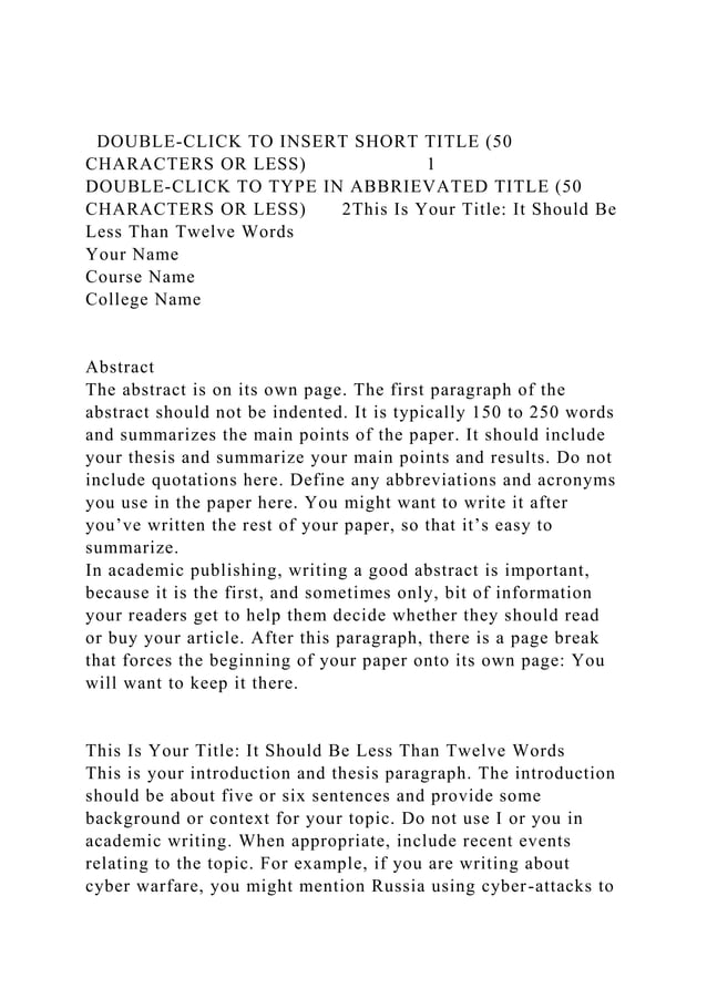 DOUBLE-CLICK TO INSERT SHORT TITLE (50 CHARACTERS OR LESS) .docx