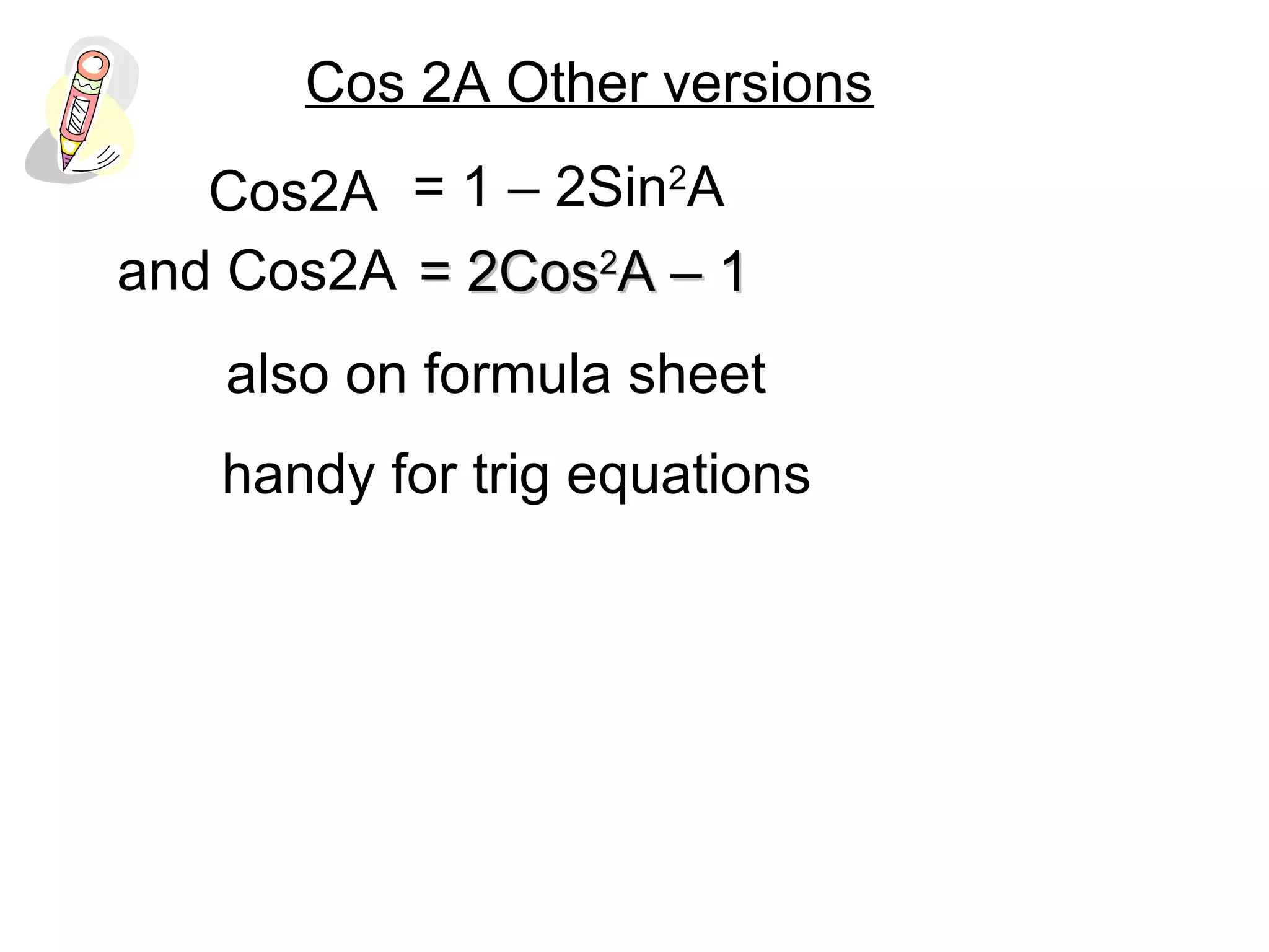 Double compound angle formulae | PPT Double compound angle formulae | PPT