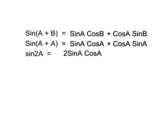 Double compound angle formulae | PPT