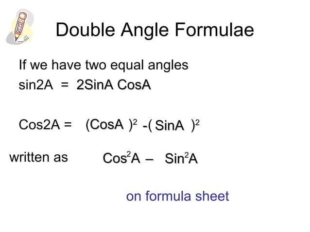 Double compound angle formulae | PPT | Physics | Science