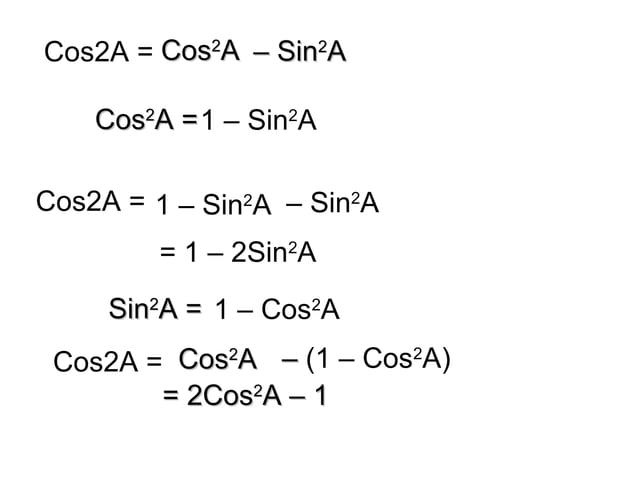 Double compound angle formulae | PPT | Physics | Science