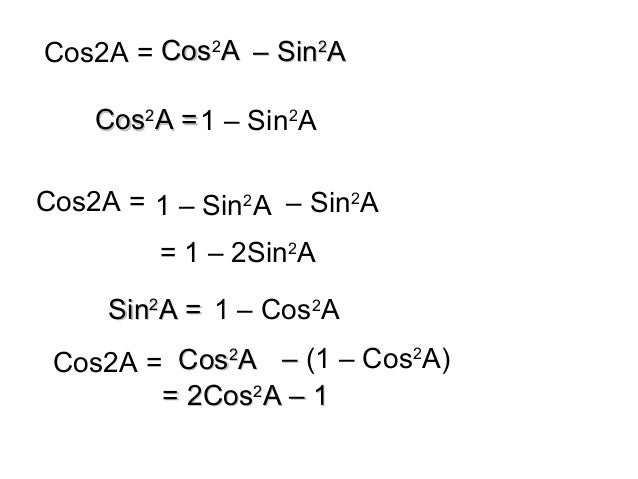 Double compound angle formulae Double compound angle formulae