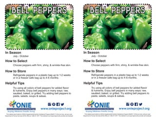 Bell Pepper Recipe Card | PDF