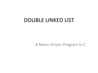 Double linked list | PPT