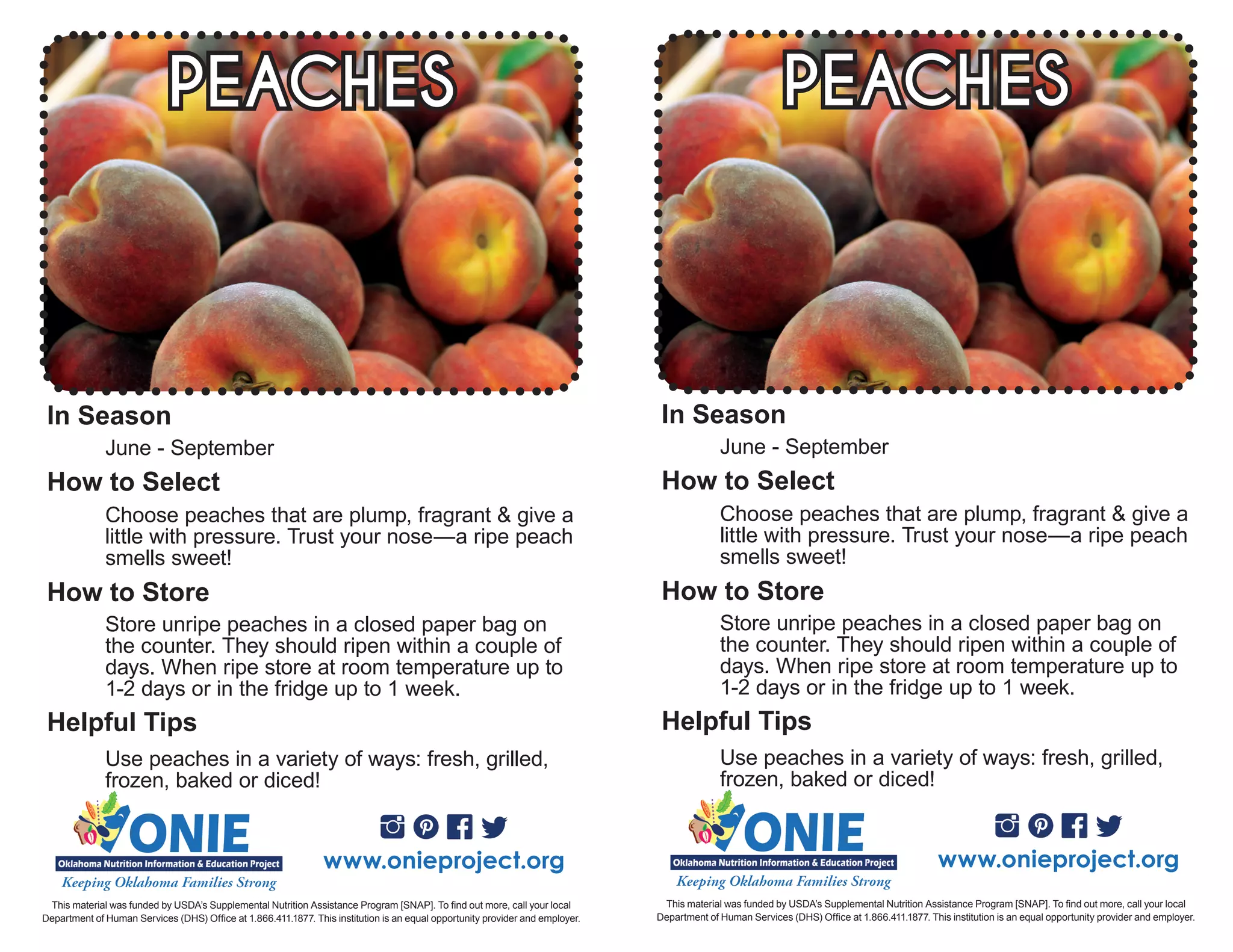 Peach Recipe Card | PPT