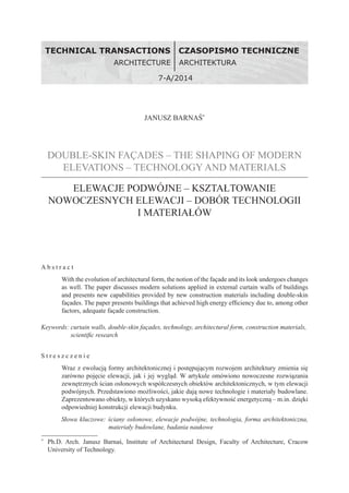 Double-Skin Façades: Modern Architectural Elevations, Technology, and ...