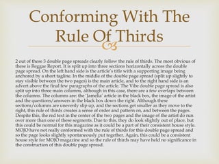 Double page spread analysis: Music Magazine | PPTX