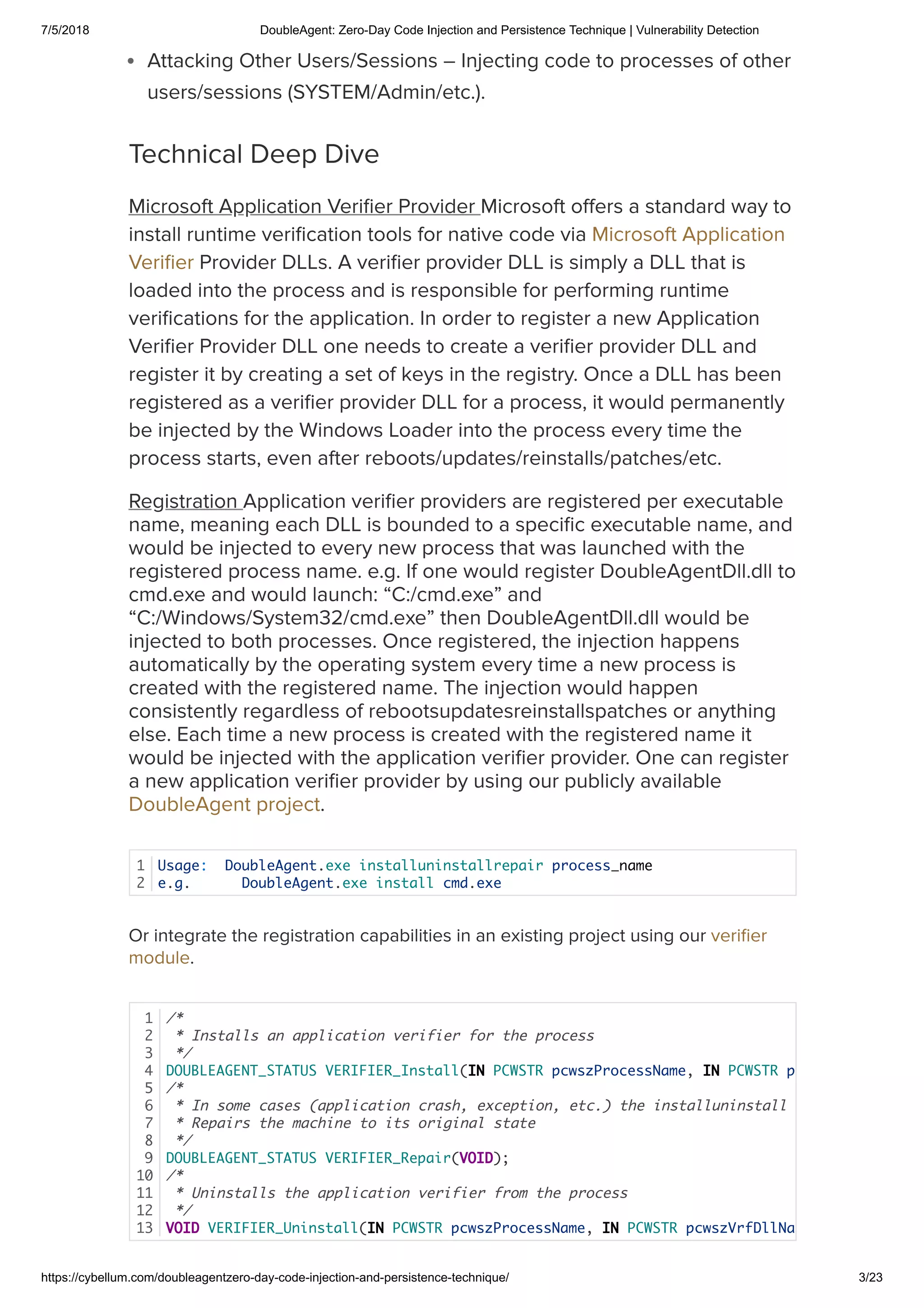 Double agent zero-day code injection and persistence technique | PDF | Antivirus Software ...