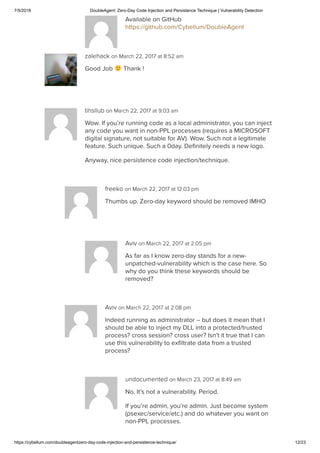 Double agent zero-day code injection and persistence technique | PDF