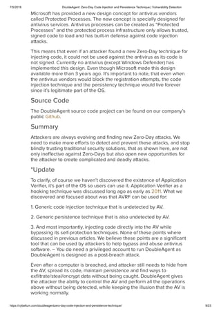 Double agent zero-day code injection and persistence technique | PDF