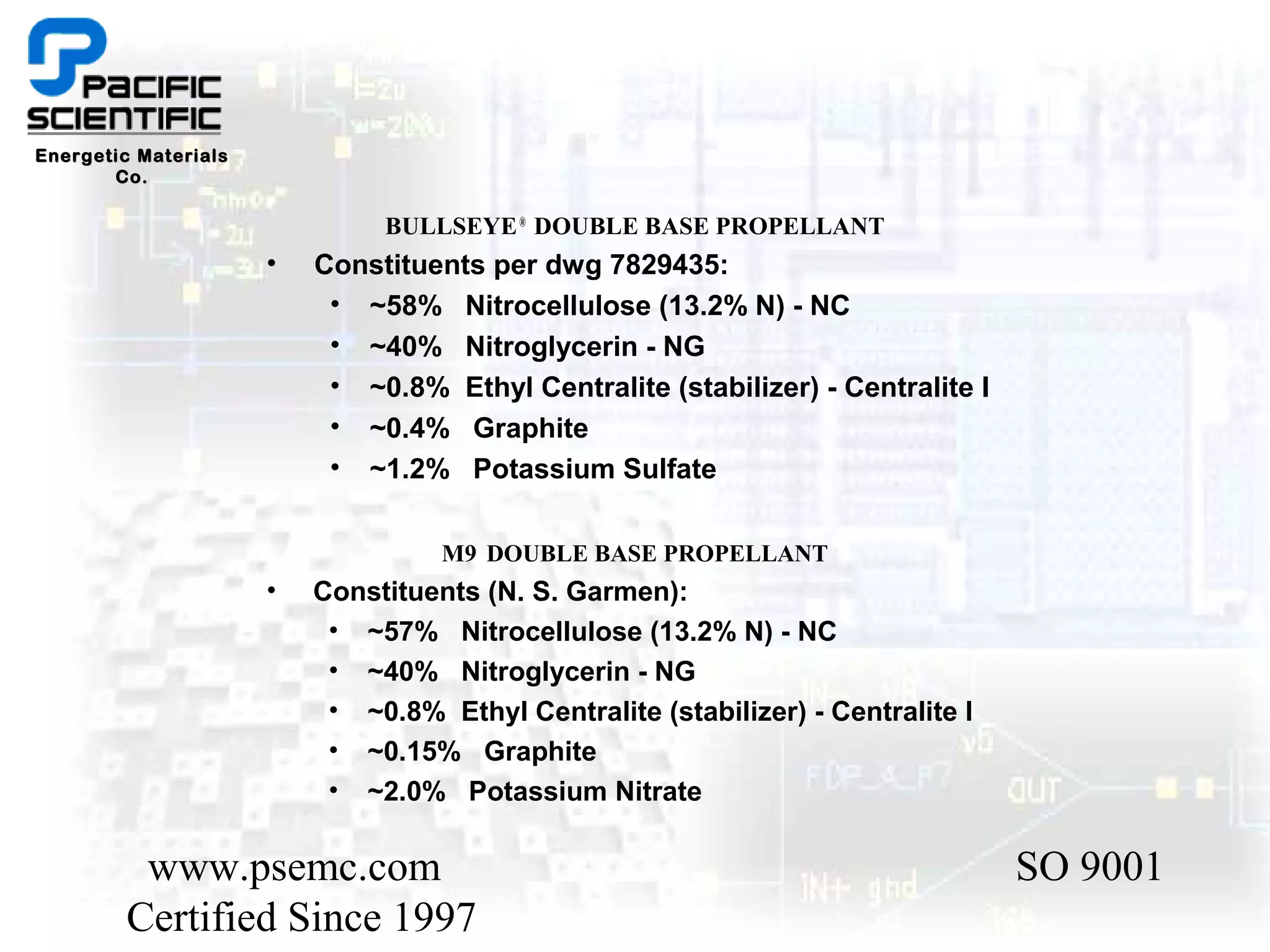 Double Base Propellant Nitrocellulose Decomposition | PPT