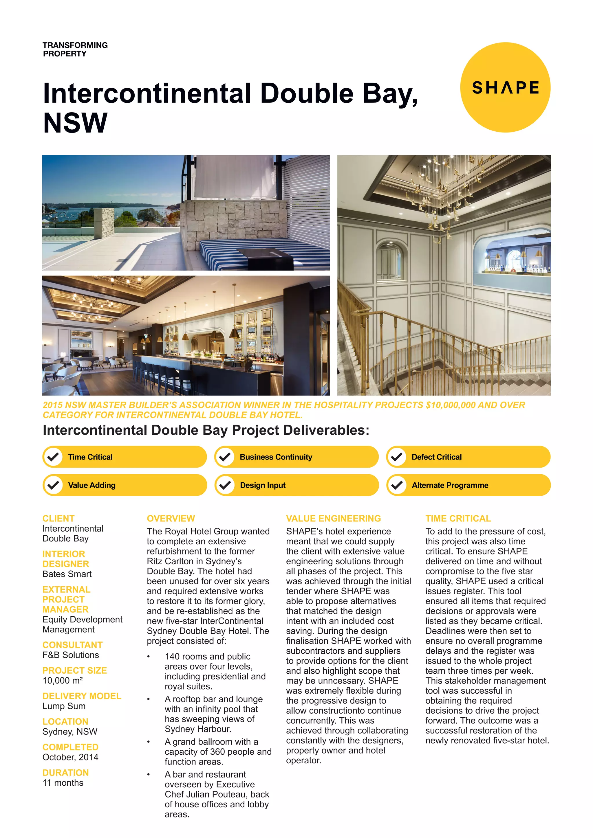 InterContinental Double Bay | PDF