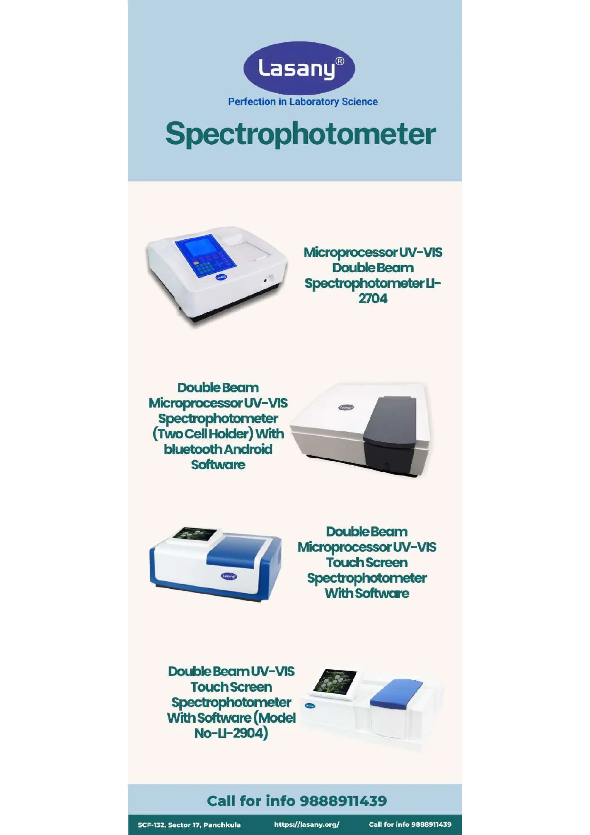 Double Beam Microprocessor UV-VIS Spectrophotometer (Two Cell Holder ...