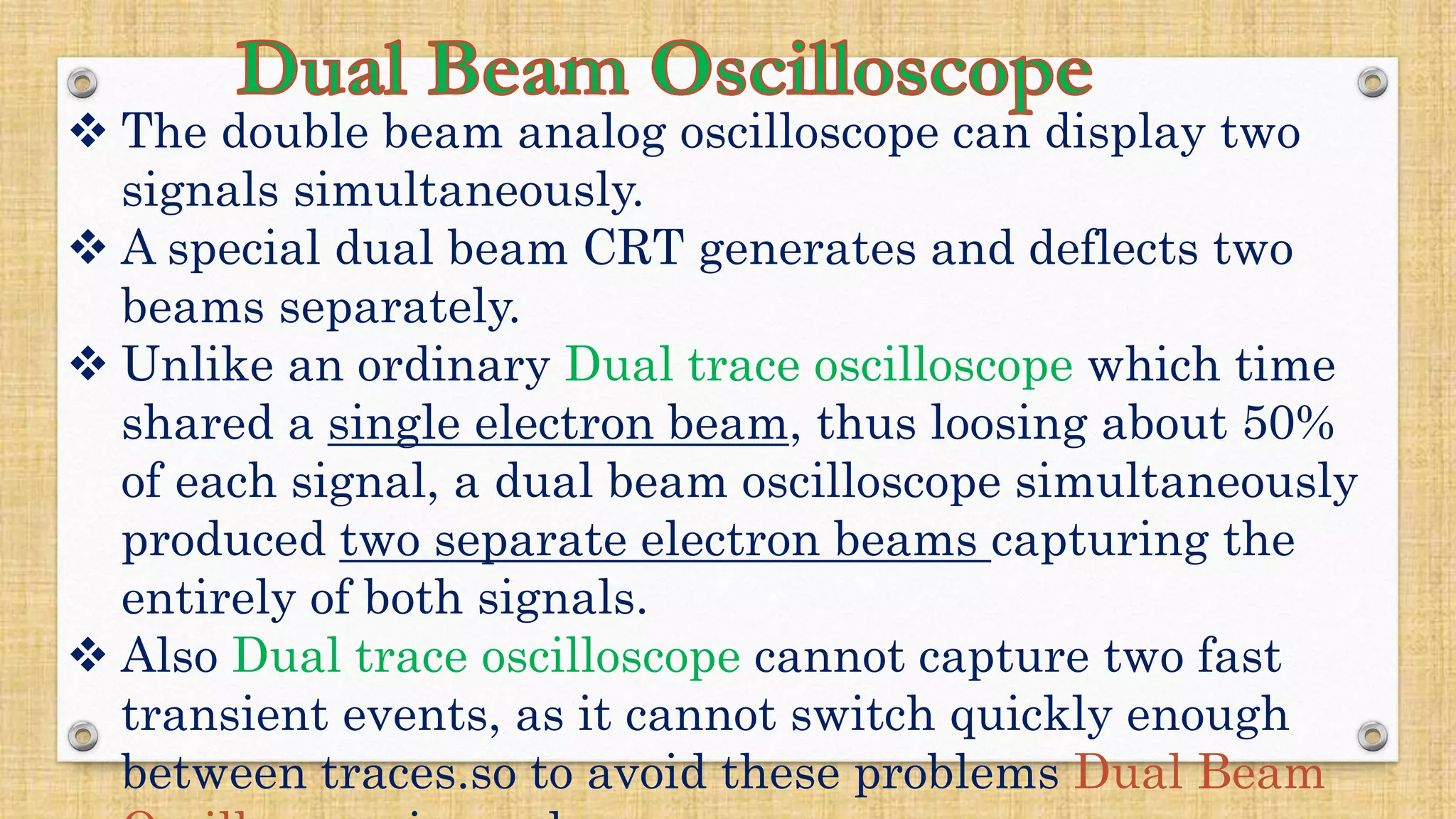 Double beam oscilloscope | PPTX