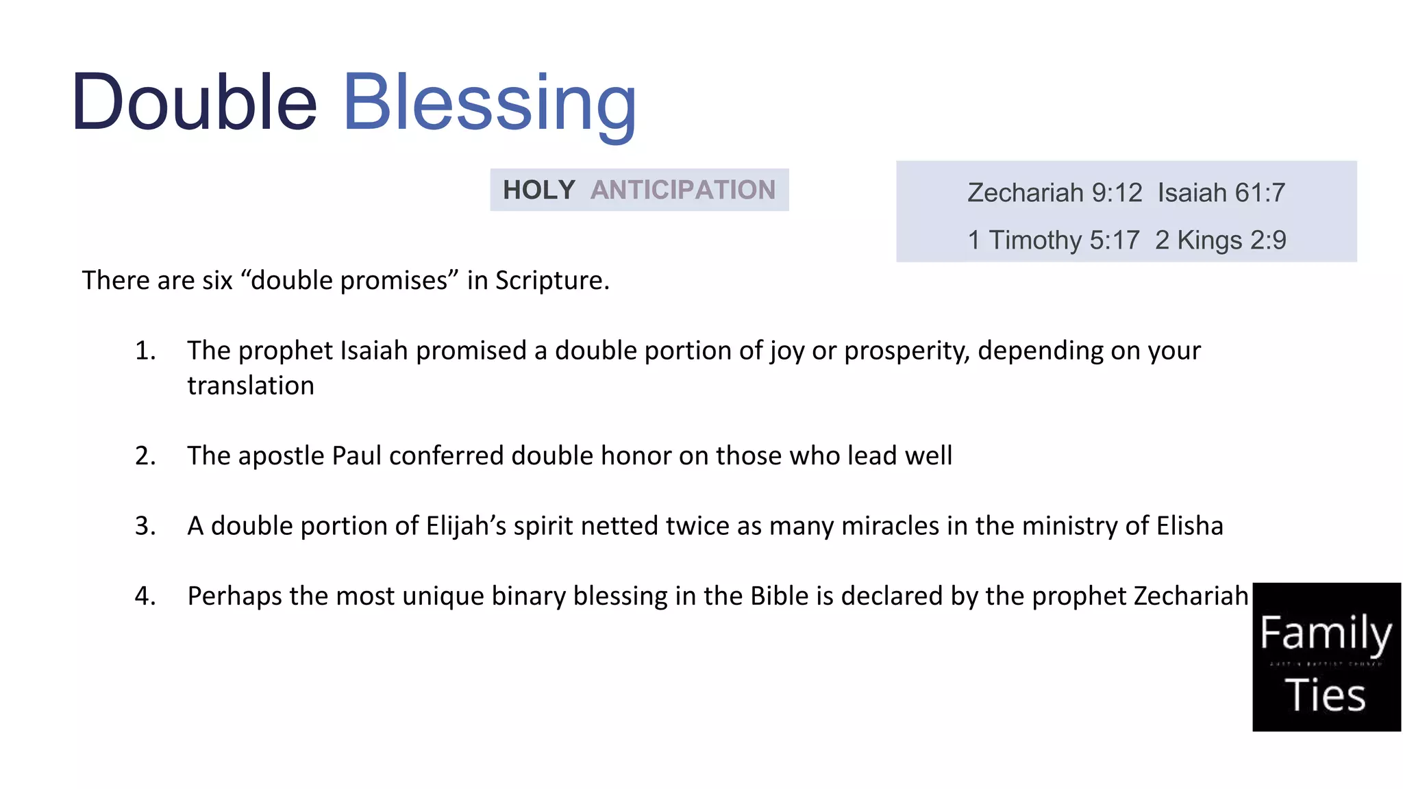 Double Blessing | PPTX