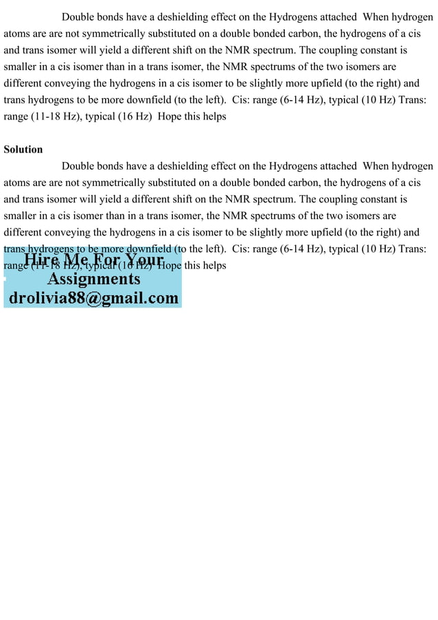 Double bonds have a deshielding effect on the Hyd.pdf