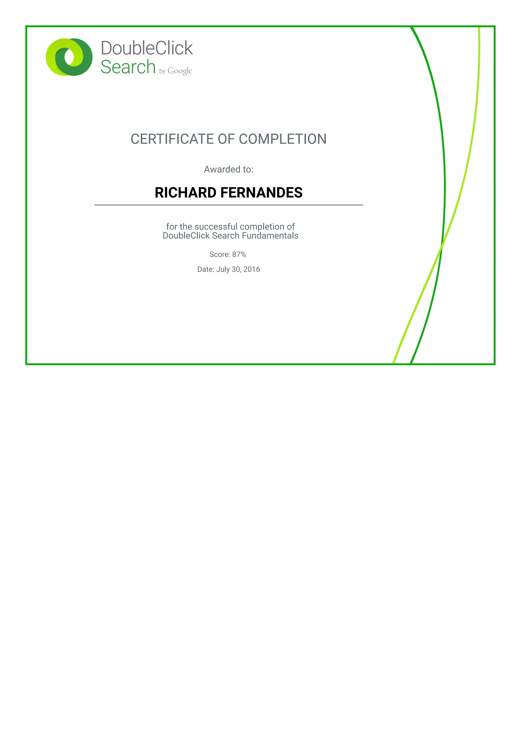 DoubleClick Search Certification | PDF