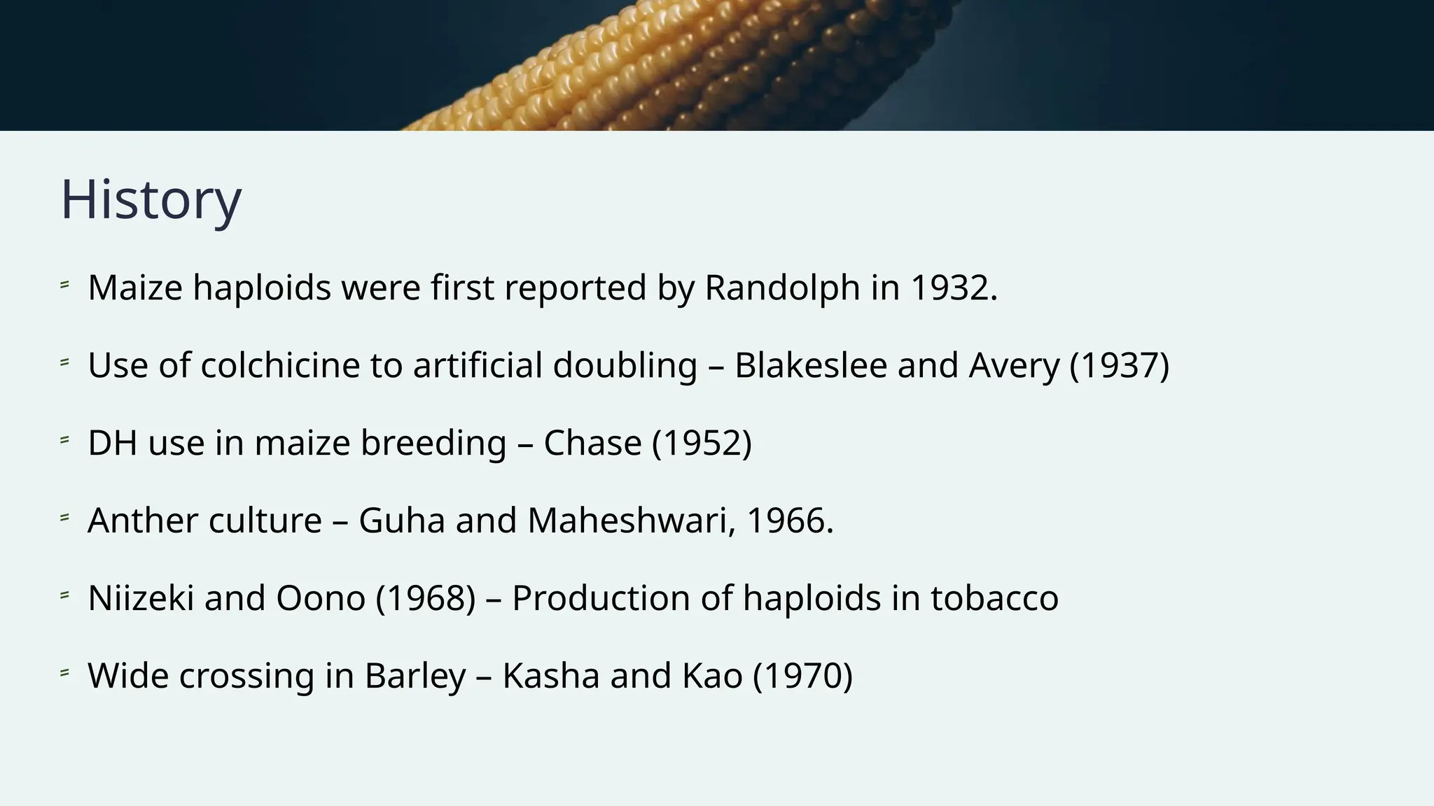 Doubled Haploids in Maize: Development. | PPTX