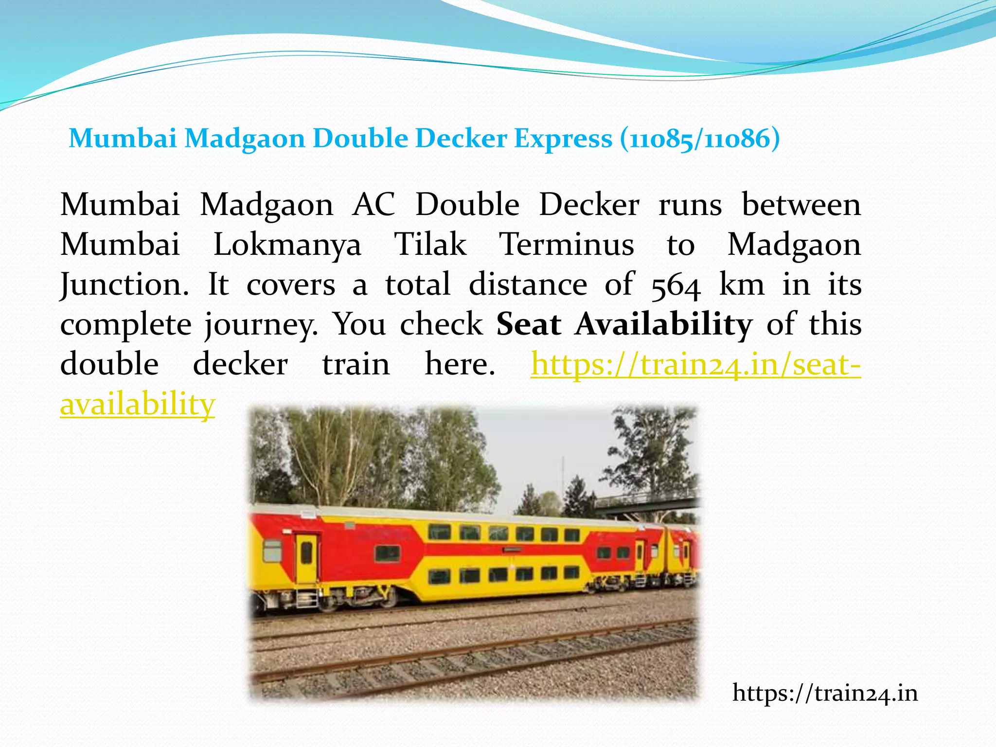 Double Decker trains in india all you need to know | PPTX
