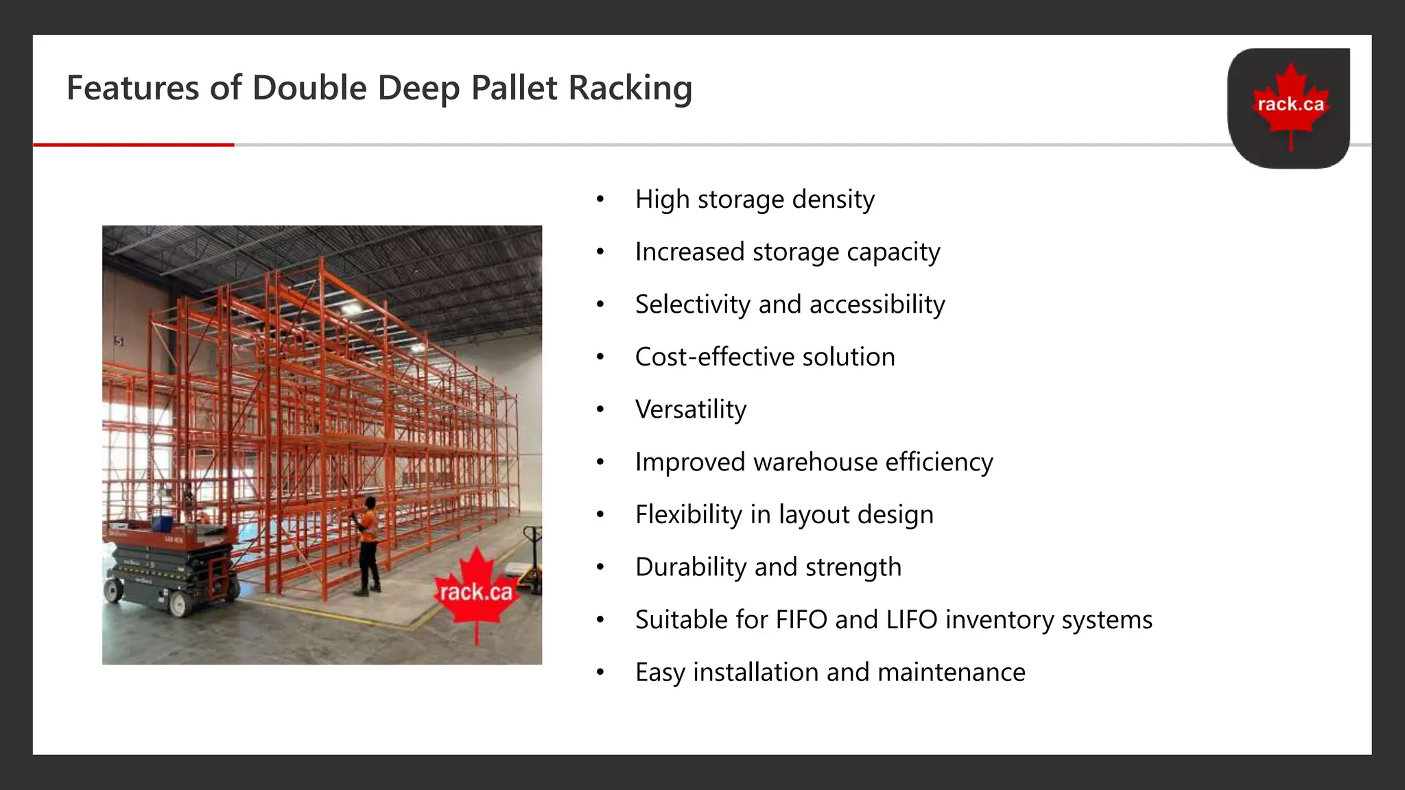 Double Deep Pallet Rack - Canadian Rack Technologies | PPT