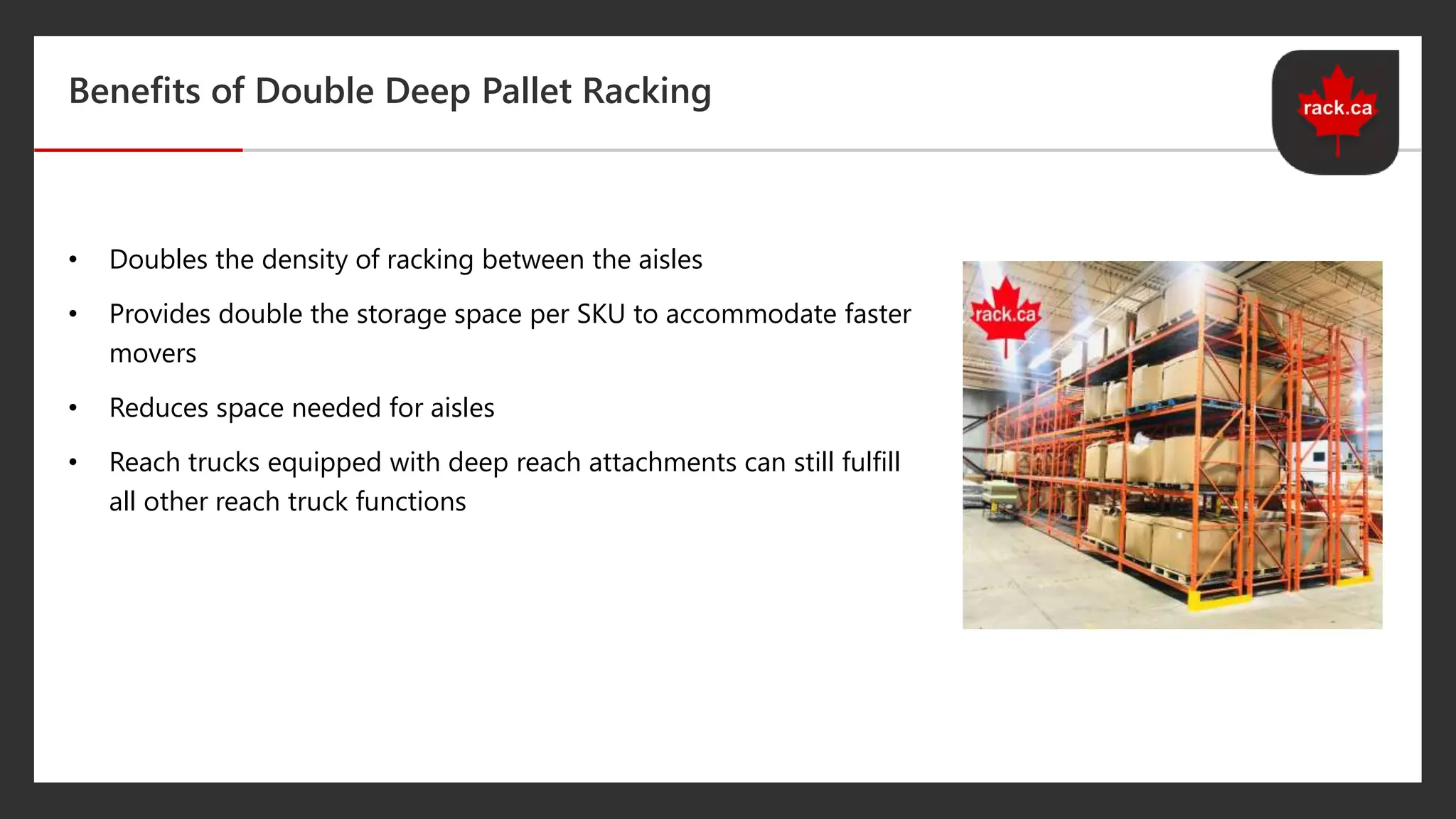 Double Deep Pallet Rack - Canadian Rack Technologies | PPT