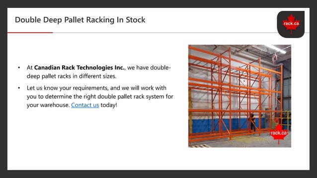 Double Deep Pallet Rack - Canadian Rack Technologies | PPT