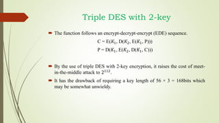 Double DES & Triple DES | PPTX | Computing | Technology & Computing